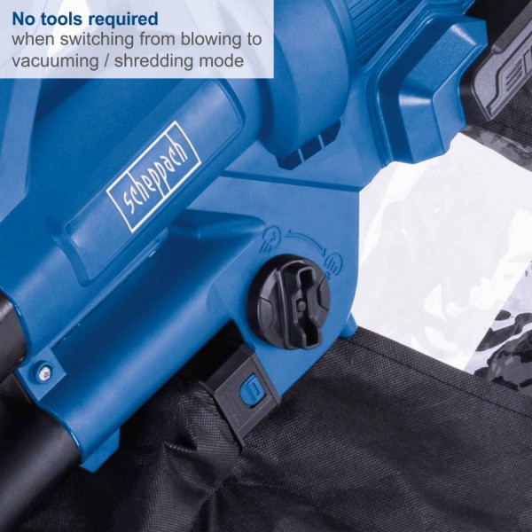 Akumuliatorinis lapų pūstuvas - surinkėjas Scheppach 3in1 BC-BLV720-X ...